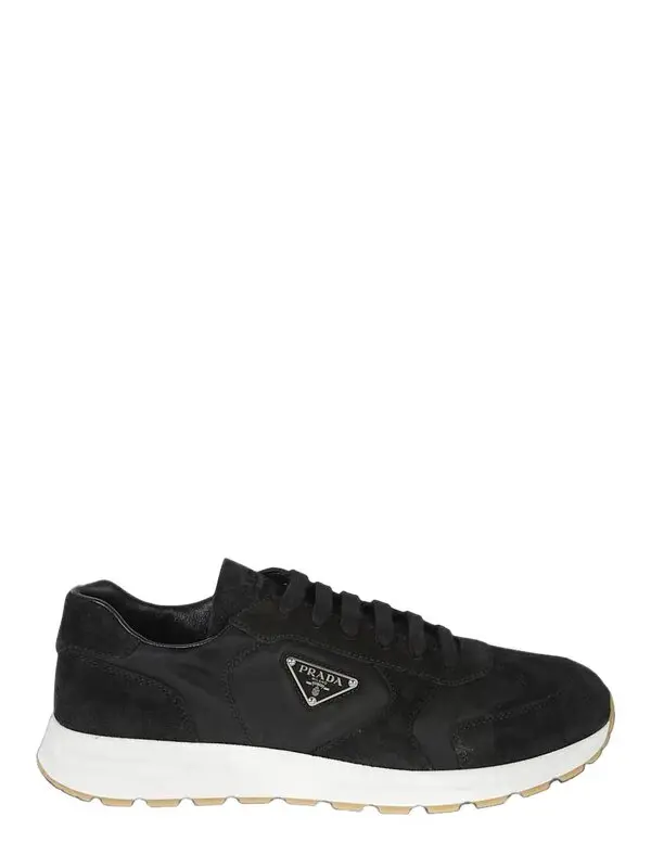 Prada Prax Suede And Re-nylon Sneakers - Black