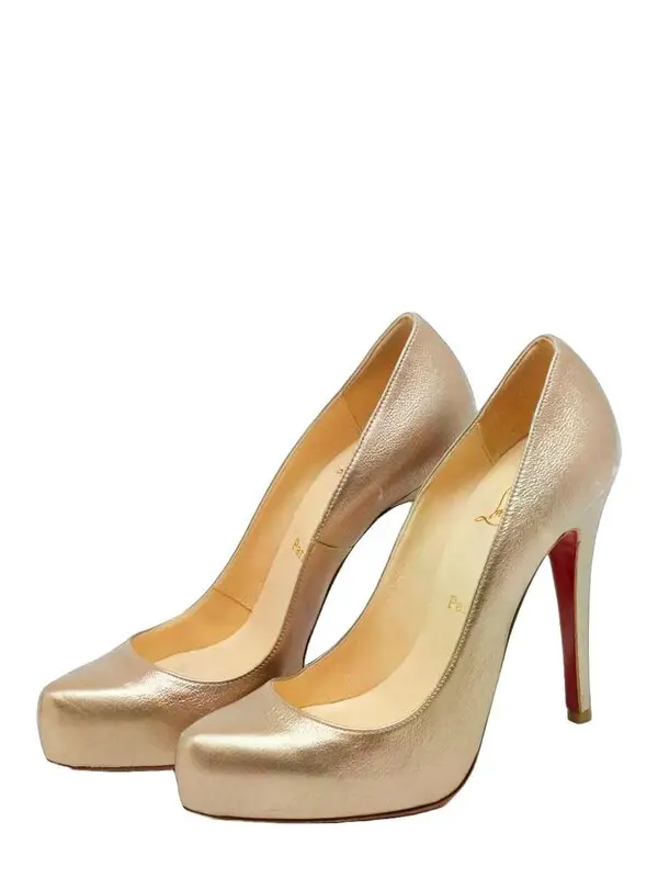 CHRISTIAN LOUBOUTIN Rolando Platform Pumps - Gold