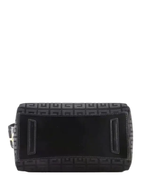 Givenchy Antigona Bag 4g Embroidered Canvas Mini Crossbody Bag - Black