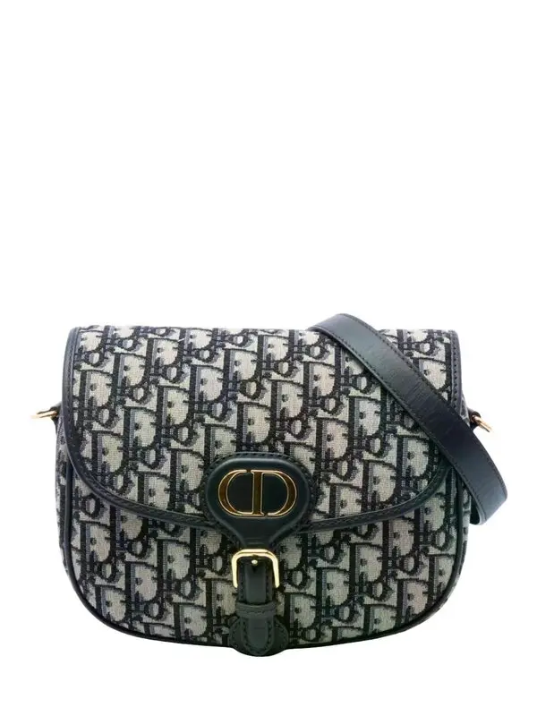 Dior 2021 Medium Oblique Canvas Bobby Crossbody Bag - Blue