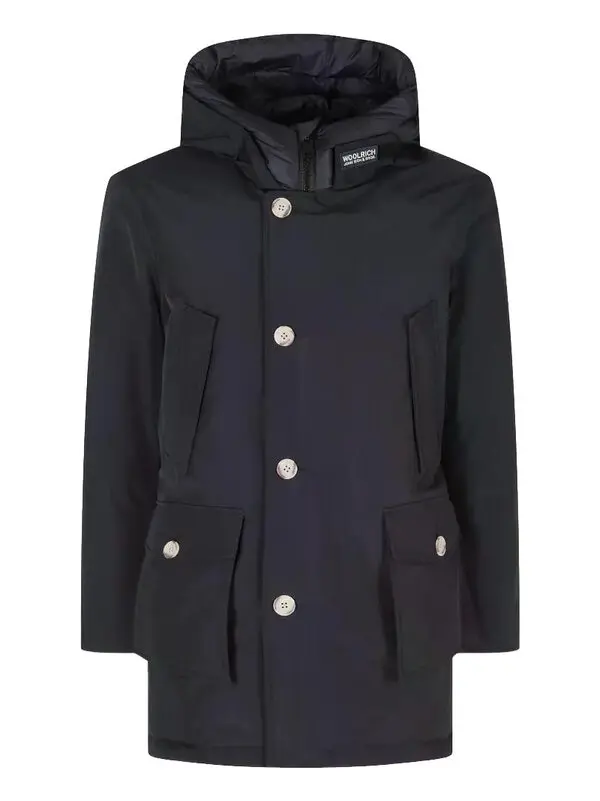 Woolrich Arctic Hooded Button-fastening Coat - Blue