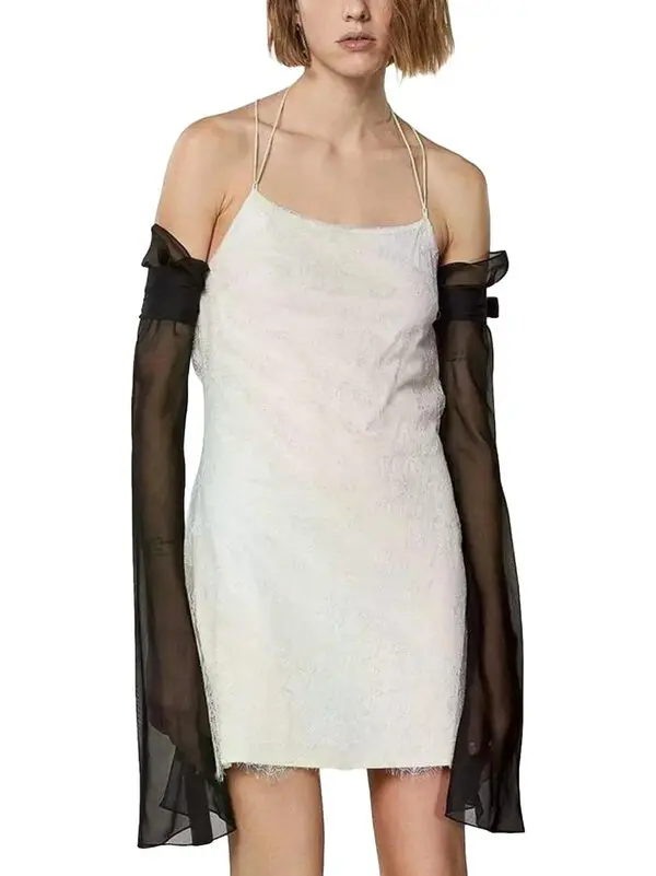 Patrizia Pepe Open-back Mini Dress - White