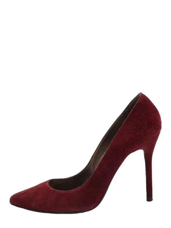 STUART WEITZMAN Pointed-toe Leather Pumps - Red