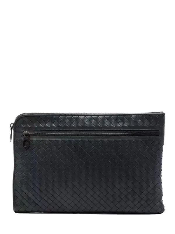 Bottega Veneta 2012-2026 Nappa Intrecciato Clutch Bag - Grey