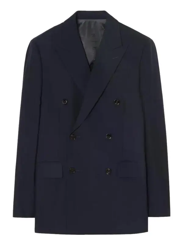 Burberry Wool Sloane Tailored Jacket - Blue