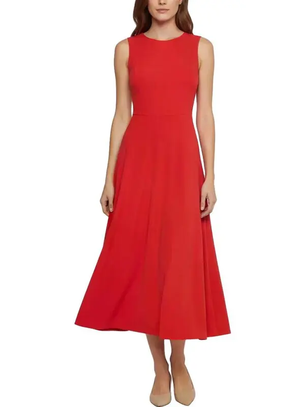 Emporio Armani Fit-and-flare Midi Dress - Red