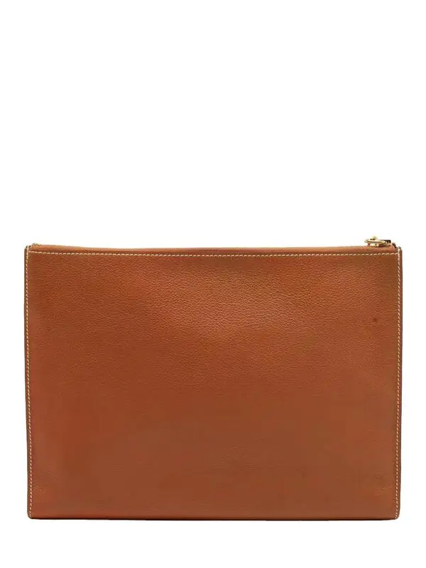 Hermès 2023 Gm Zipengo Chaine D’ancre Clutch Bag - Brown