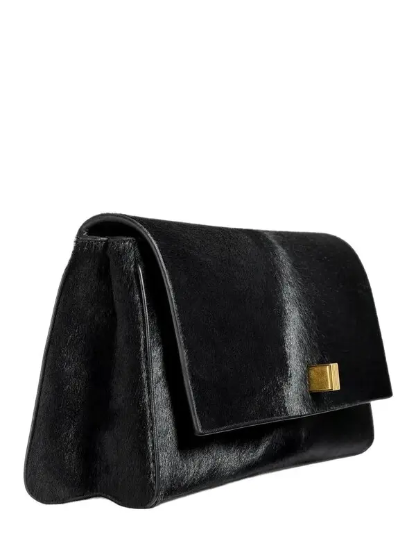 Khaite Audrey Leather Clutch Bag - Black