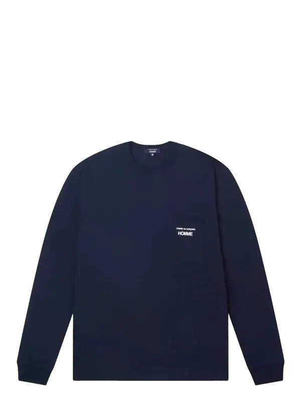 Comme Des Garçons Logo-print Pocket T-shirt - Blue