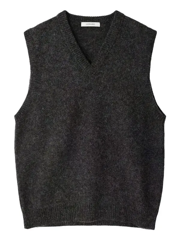 LEMAIRE V-neck Sweater Vest - Grey