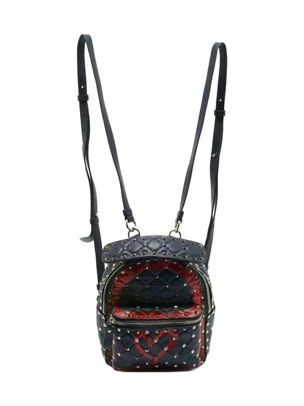 Valentino Garavani Rockstud Spike Quilted Backpack - Blue