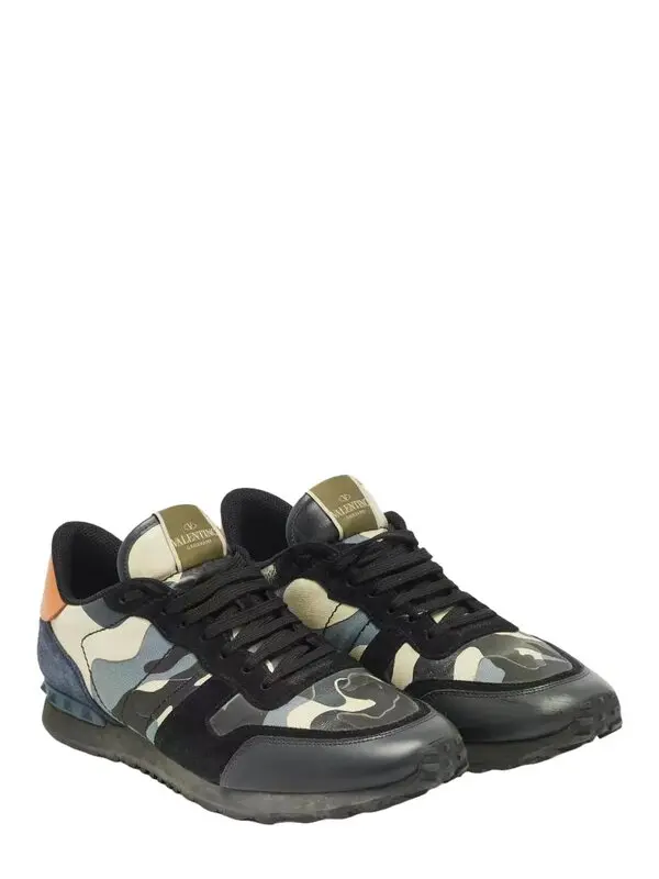 Valentino Garavani Rockrunner Lace-up Sneakers - Black