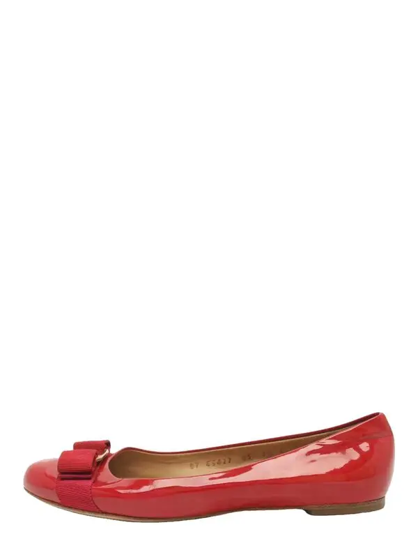 FERRAGAMO Varina Vara-bow Ballet Flats - Red