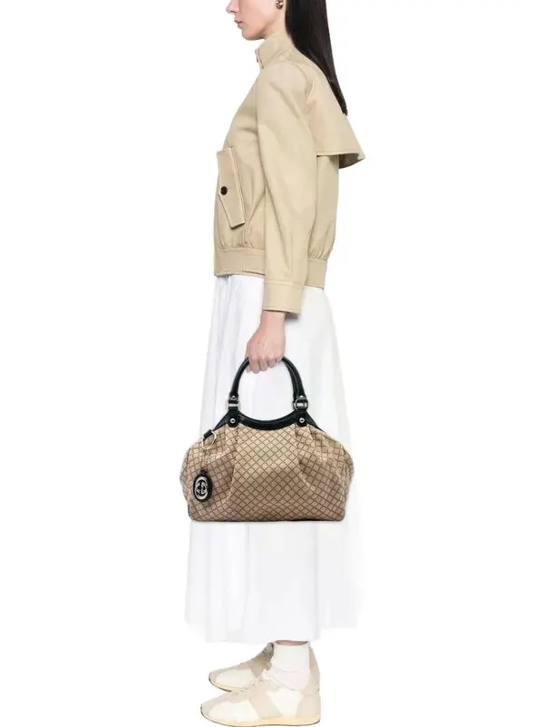 Gucci 2016-2026 Medium Diamante Canvas Sukey Tote Bag - Neutrals