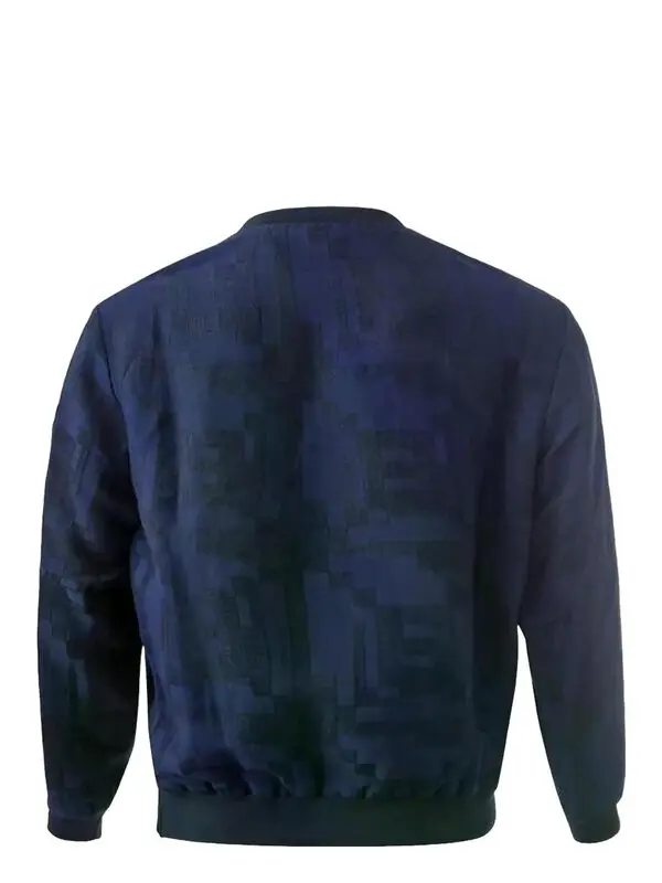 Emporio Armani Geometric-pattern Knit Sweater - Blue