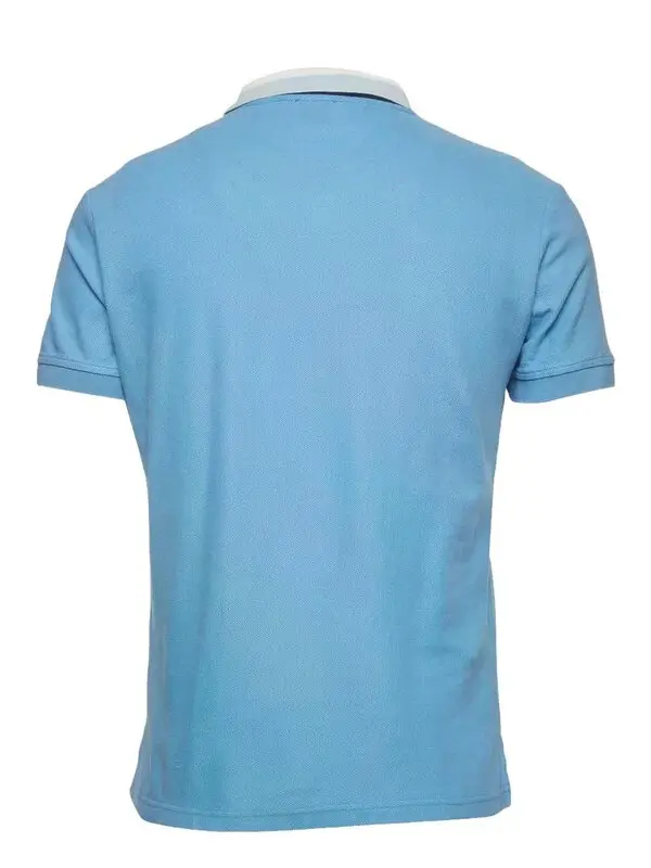Burberry Logo-print Collar Polo Shirt - Blue