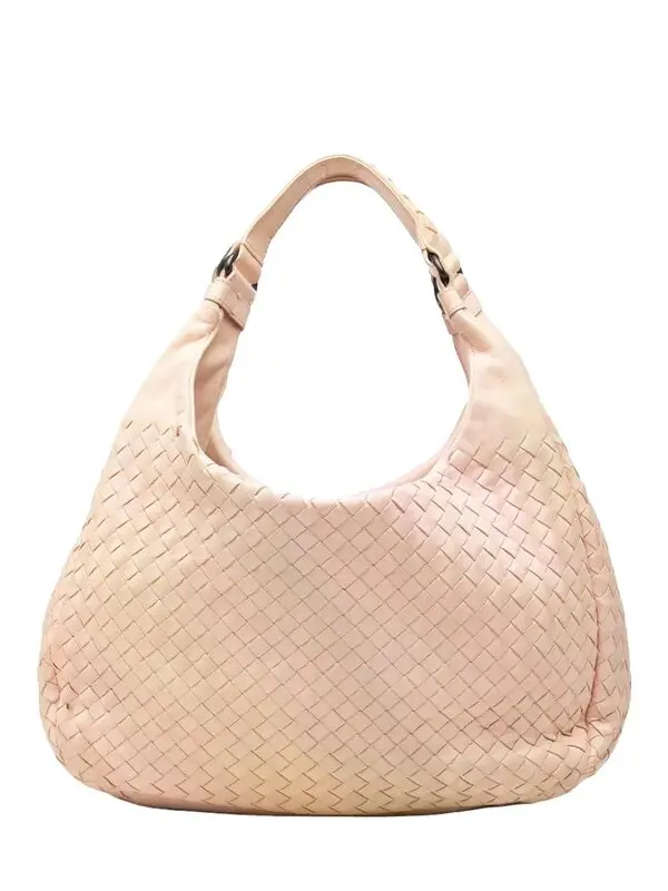 Bottega Veneta 2007-2011 Medium Nappa Intrecciato Campana Hobo Bag - Pink