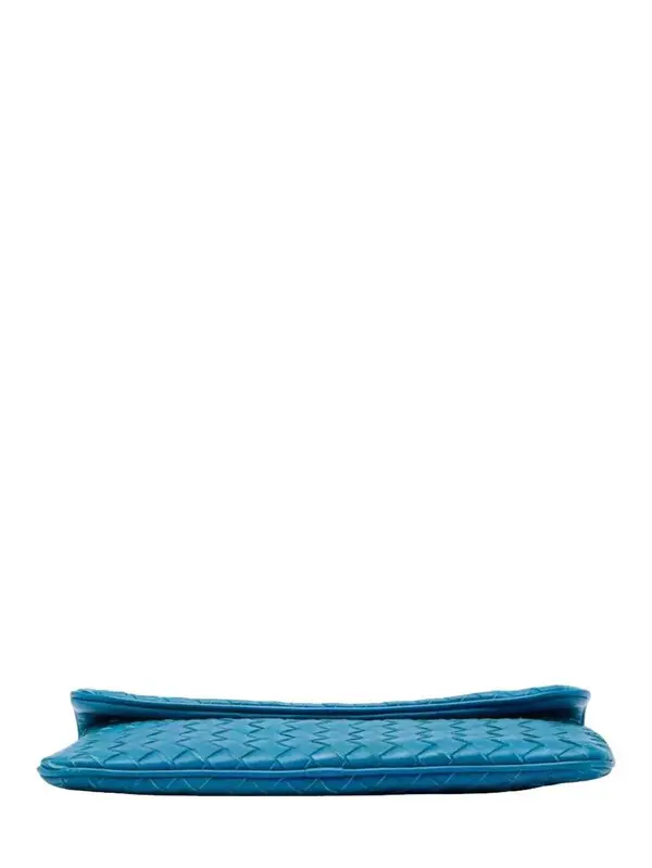 Bottega Veneta 2010 Mini Nappa Intrecciato Turn Lock Crossbody Bag - Blue