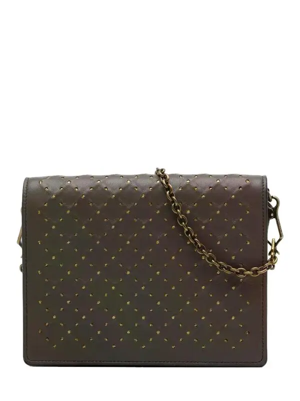 Bottega Veneta 2012-2026 Studded Nappa Catena Wallet On Chain Crossbody Bag - Brown