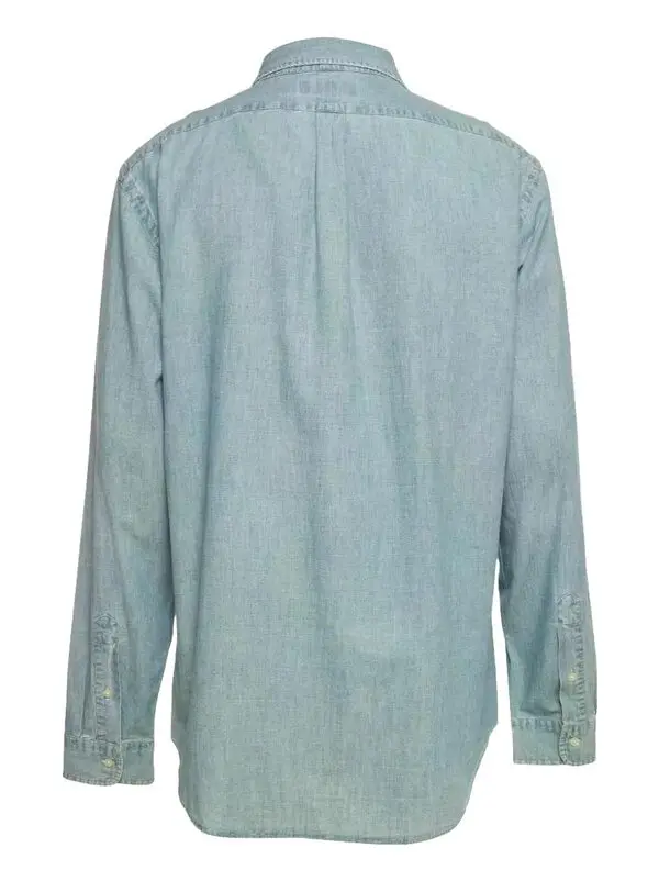 Polo Ralph Lauren Embroidered-logo Button-down Shirt - Blue