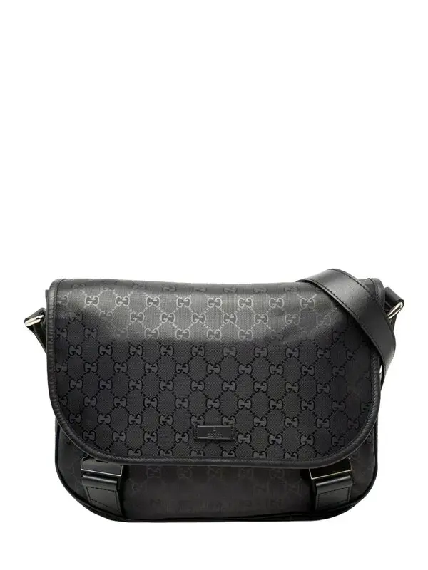 Gucci 2000-2015 Gg Imprime Crossbody Bag - Black