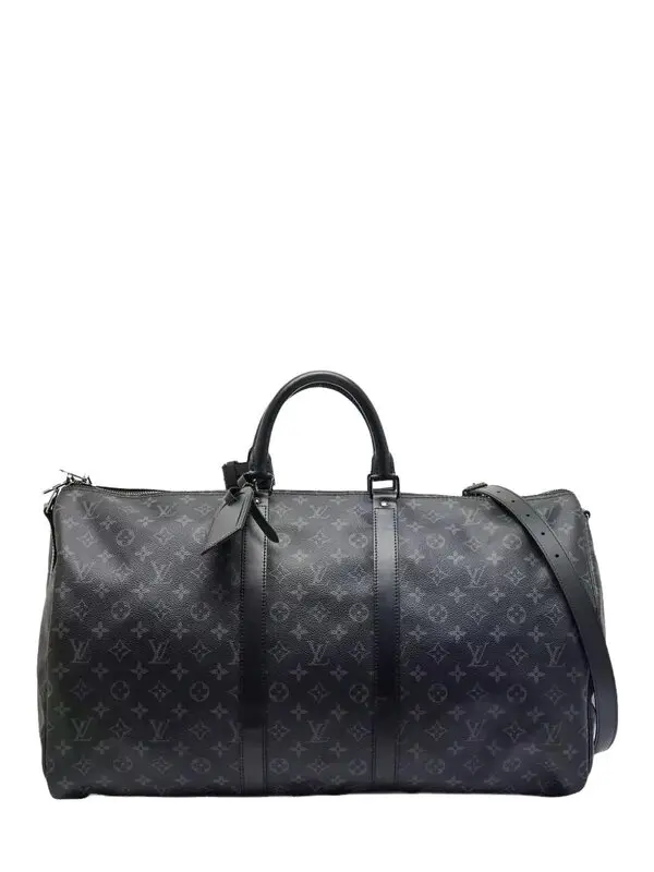 LOUIS VUITTON 2019 Keepall Bandoulière Monogram-eclipse Duffel Bag - Black