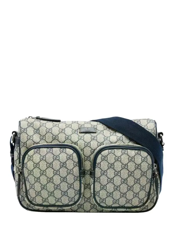 Gucci 2016-2026 Gg Supreme Double Pocket Crossbody Bag - Neutrals