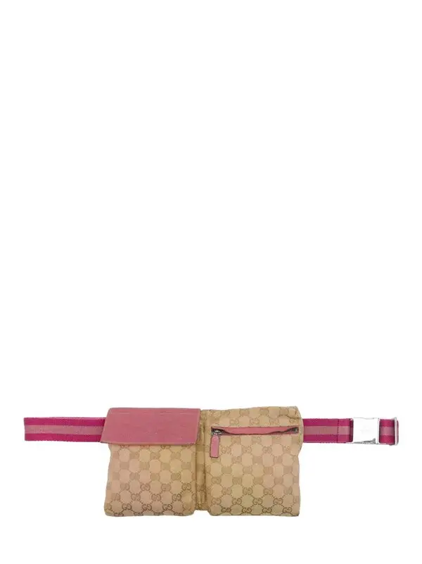 Gucci 2000-2015 Gg Canvas Web Double Pocket Belt Bag - Neutrals