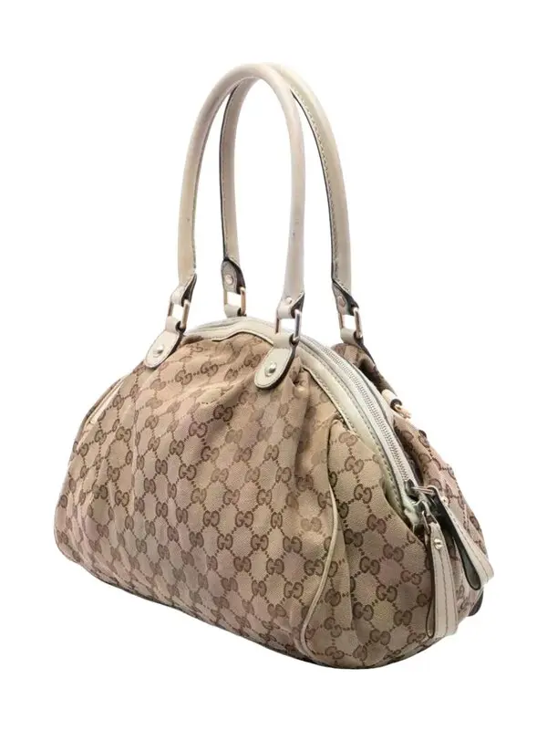 Gucci 2016-2026 Gg Canvas Sukey Satchel - Neutrals