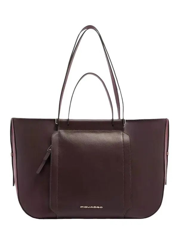 PIQUADRO Logo-plaque Tote Bag - Red