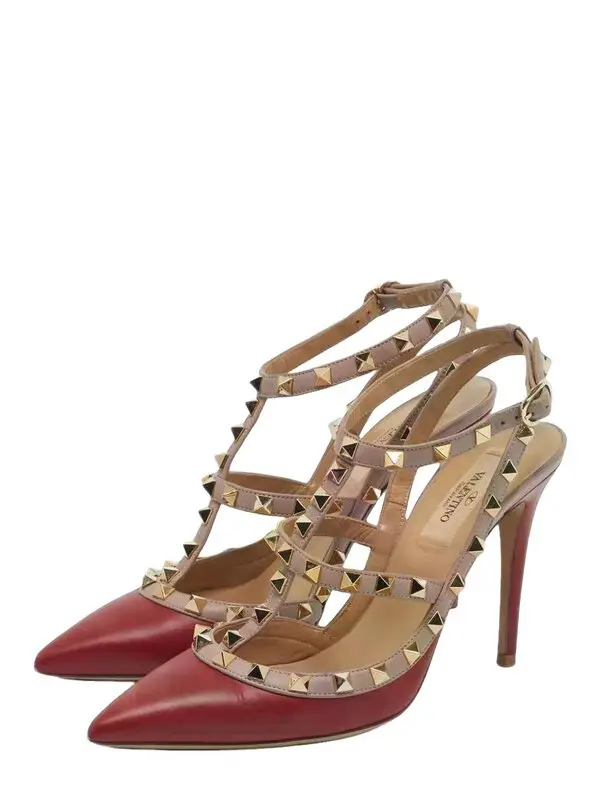 Valentino Garavani Rockstud Caged Heeled Pumps - Red