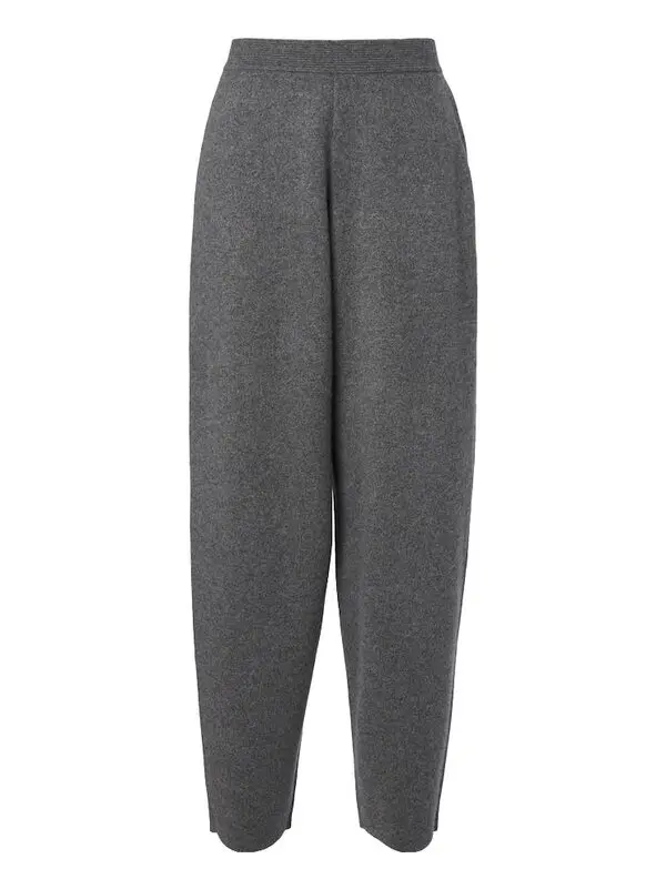Arch4 Hayden Knitted Cashmere Barrel-leg Pants - Grey