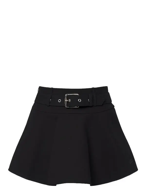 Loewe Belted Cotton Mini Skirt - Black