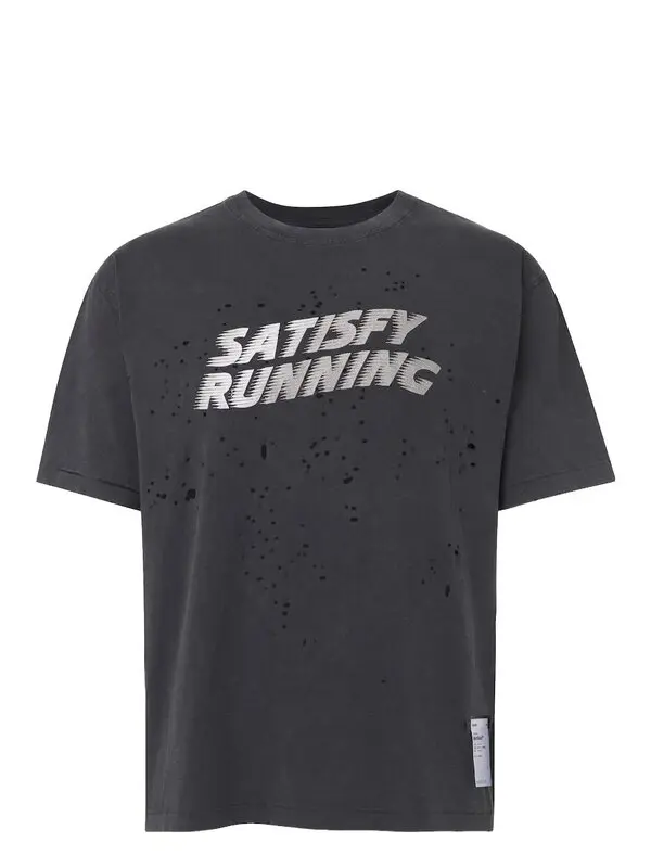 Satisfy Mothtech™ Printed Cotton T-shirt - Black