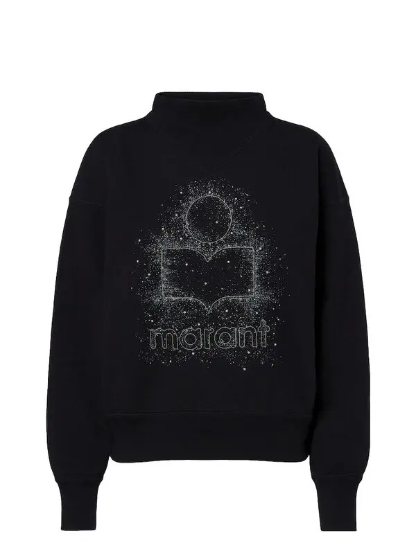 MARANT ETOILE Moby Sequined Cotton-blend Sweatshirt - Black