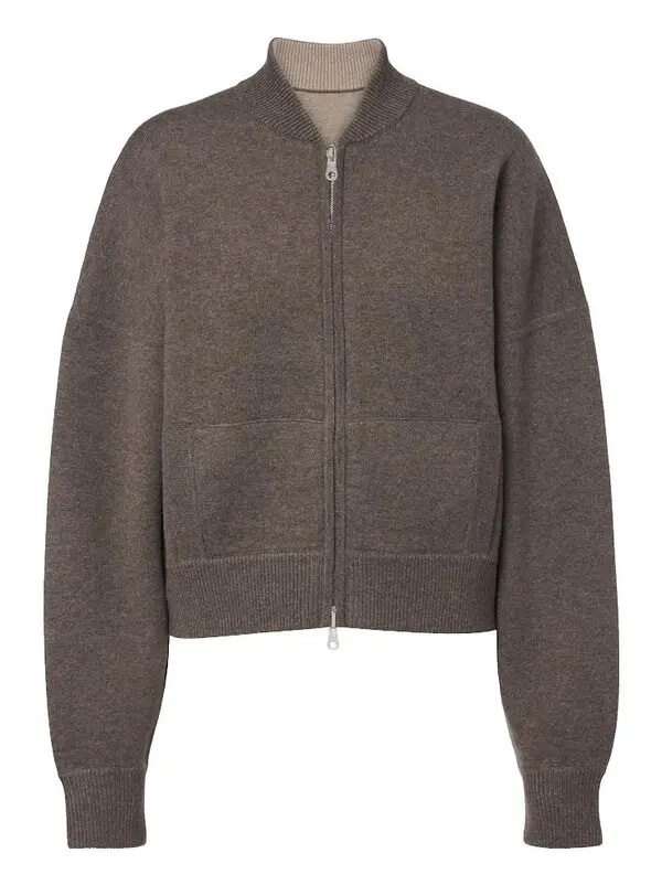 Arch4 New Jace Cashmere Zip-up Cardigan - Brown