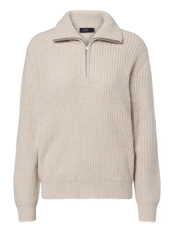 Arch4 Saatchi Cashmere Zip-up Sweater - Beige