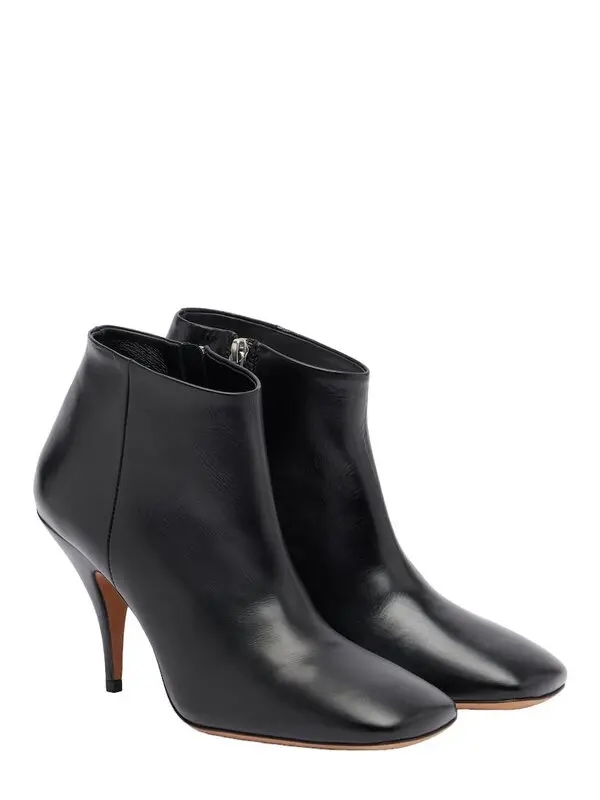 JUDE Credo Leather Ankle Boots - Black
