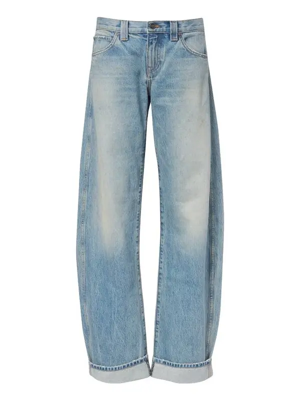 Khaite Karo Faded Barrel-leg Jeans - Blue