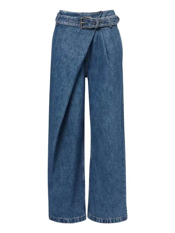 Loewe Draped Wide-leg Jeans - Blue