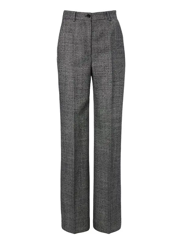 Dolce & Gabbana Virgin Wool Straight Pants - Grey