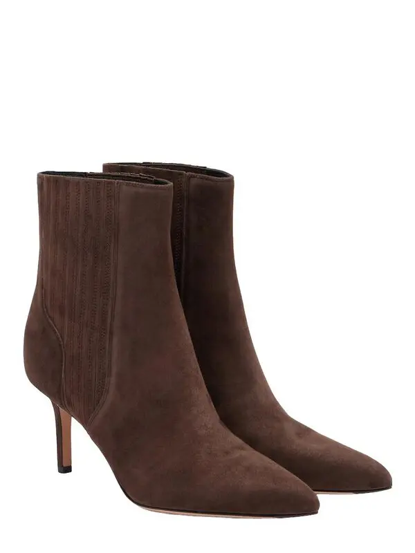 Veronica Beard Lisa Suede Ankle Boots - Brown