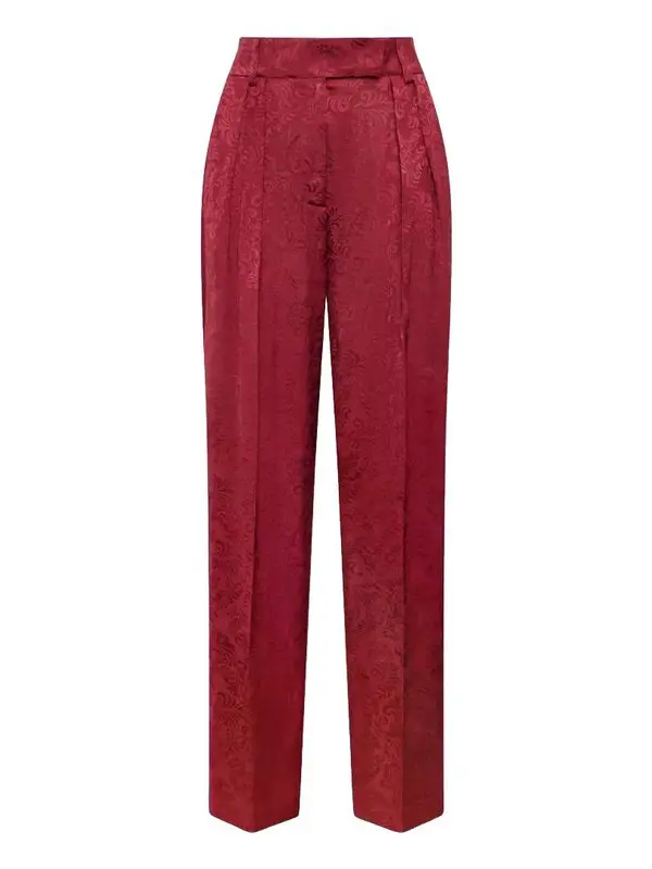 Malìparmi Damask-jacquard Trousers - Red