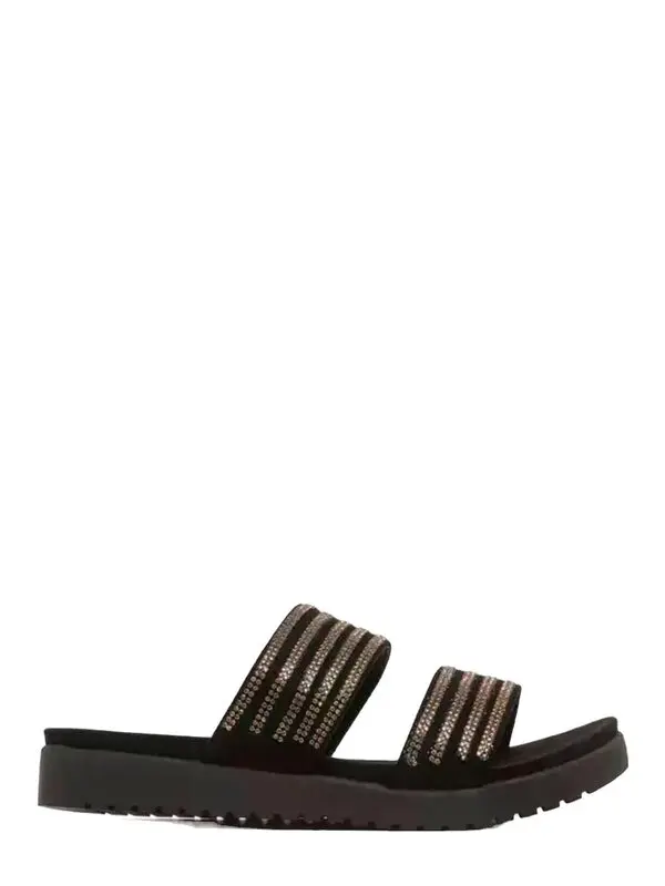 PÉCHÉ ORIGINEL Rhinestone-embellished Double-strap Sandals - Black