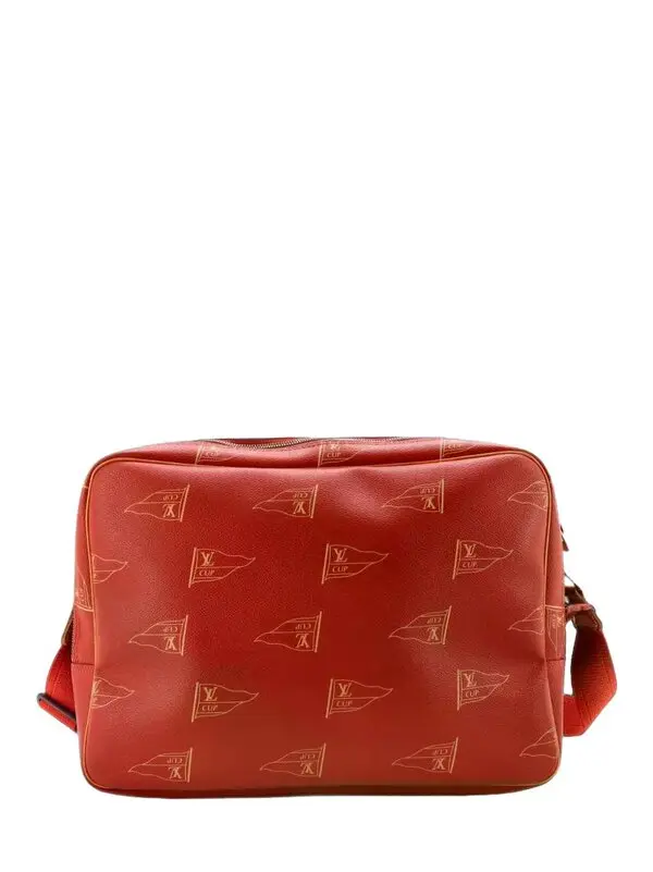 LOUIS VUITTON Cup Calvi Messenger Bag Coated Canvas Crossbody Bag - Red