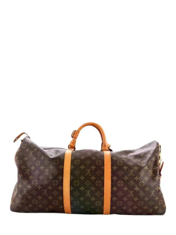 LOUIS VUITTON Keepall Bandouliere Bag Monogram Canvas 60 Travel Bag - Brown