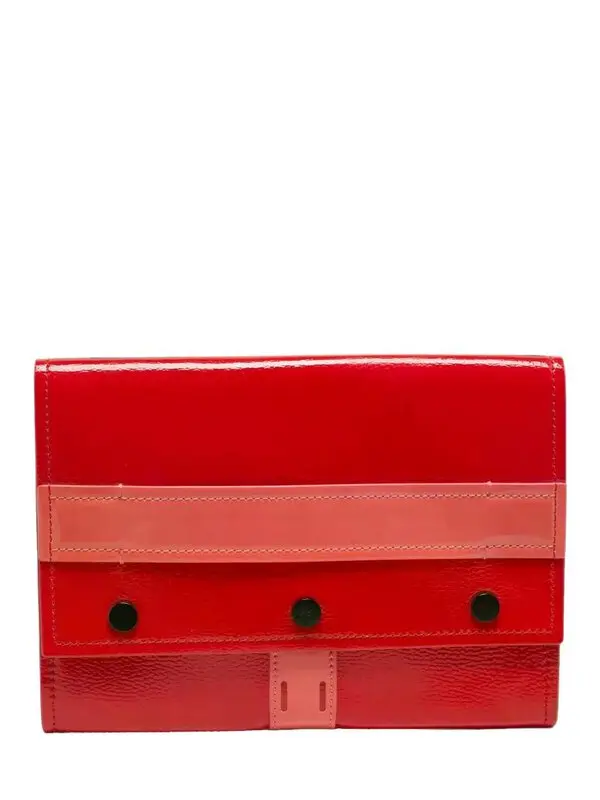 Kenzo Stud Flap Clutch Bag - Red