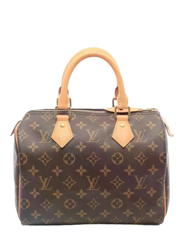 LOUIS VUITTON 2010s 25 Speedy Monogram Tote Bag - Brown