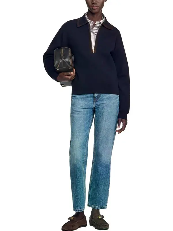 Sandro Quarter-zip Sweatshirt - Blue