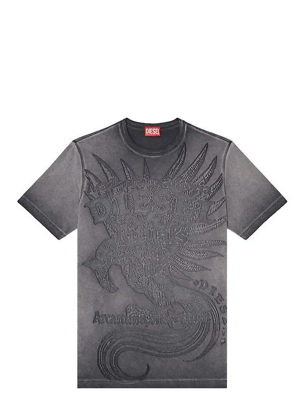 DIESEL® Embossed-graphic Jersey T-shirt - 96h